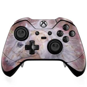 skinit decal gaming skin compatible with xbox one elite controller - officially licensed tate and co. licorne florale rose unicorn design