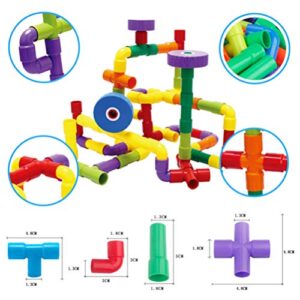 1 Set of STEM Building Blocks Toy,Tube Locks Construction Building Blocks Set Educational Pipe Tube Building Toy for Boys Girls Educational Learning Toys