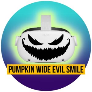 Pumpkin wide evil smile - Oculus Quest 2 - Decals - Black & Pink