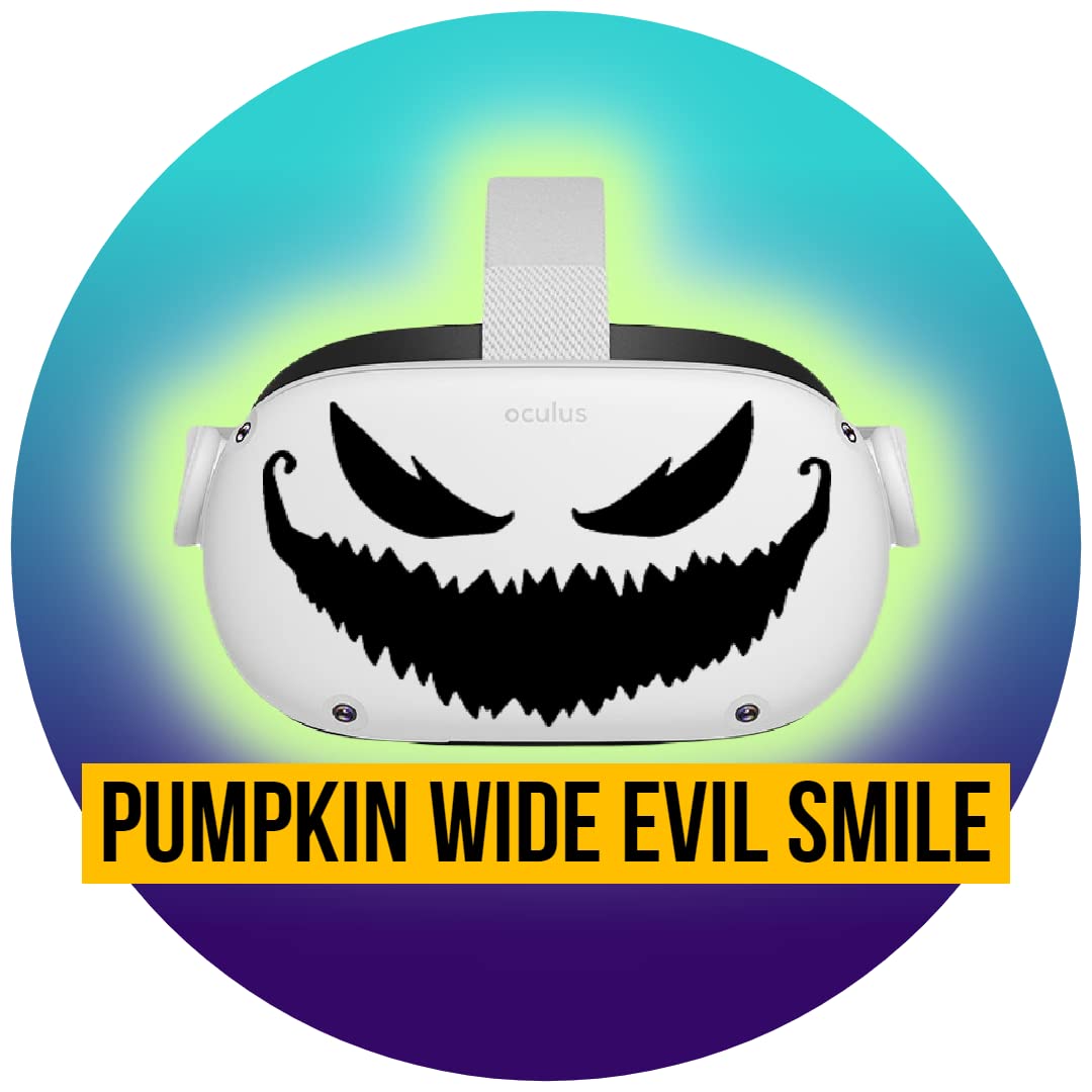 Pumpkin wide evil smile - Oculus Quest 2 - Decals - Black & Pink