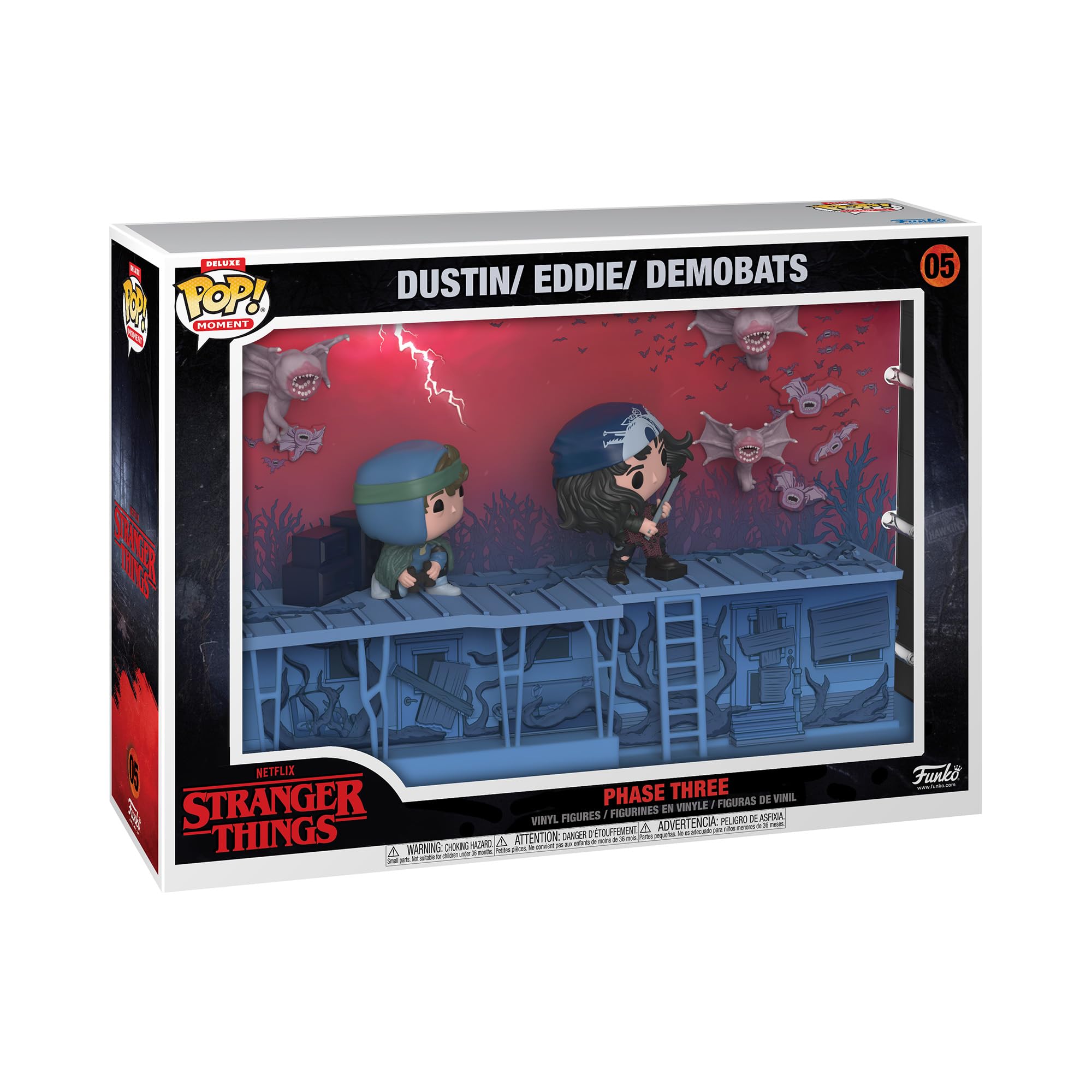 Funko Pop! Moments Deluxe: Stranger Things - Phase Three, Dustin, Eddie, Demobats