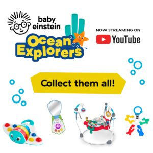 Baby Einstein Ocean Explorers Pop & Explore Stingray Popper Toy, Ages 6 Months and up