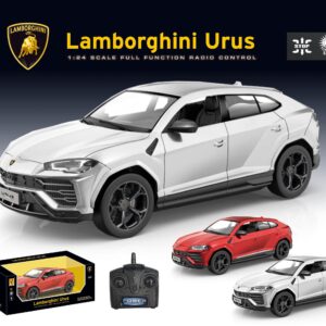 100 CLASSIC Licensed Remote Control Car Lamborghini Urus Series Compatible 1:24 Scale Full Function Electric Sport Racing Hobby Toy Car (White, 1:24)