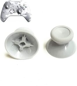 2 pcs analog thumbstick cover case joystick thumb sticks cap for xbox one, xbox one s slim, xbox one x ps4 controller (white)