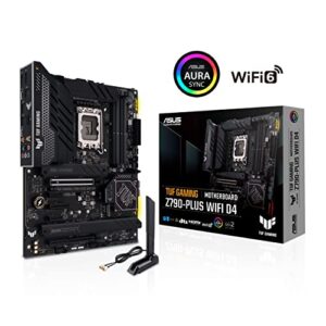 ASUS TUF Gaming Z790-Plus WiFi D4 LGA 1700(Intel 14th,12th&13th Gen) ATX Gaming Motherboard(PCIe 5.0, DDR4,4xM.2 Slots,16+1 DrMOS, WiFi 6,2.5Gb LAN, Front USB 3.2 Gen 2 Type-C, Thunderbolt 4/USB4)