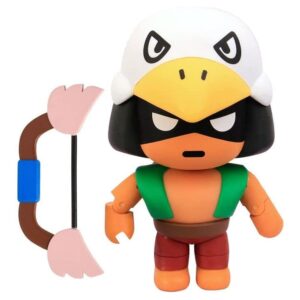 p.m.i. brawl stars action figure | one of four 6.7-inch-tall collectibles | brawl stars toys, gift for video gamer | bo with arrows figure | ofically licensed toy figure - articulated