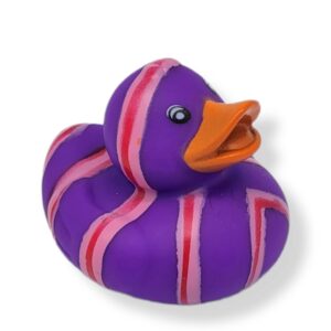 Cool Rubber Ducks (2") Standard Size. (12 Pack) Cute Duck Bath Tub Pool Toys. (Multi-Color Pattern Rubber Squicky Duckies)