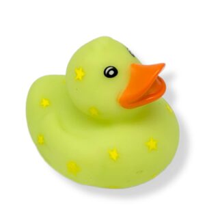 Cool Rubber Ducks (2") Standard Size. (12 Pack) Cute Duck Bath Tub Pool Toys. (Multi-Color Pattern Rubber Squicky Duckies)