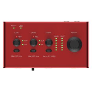 USB Audio Interface with 1x XLR/TRS 1x 1/4" 2X RCA USB (AU13)