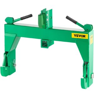 vevor 3-point quick hitch, 3080 lbs lifting capacity tractor quick hitch, 27.5" between lower arms attachments quick hitch, no welding & 5 level adjustable bolt, adaptation to category 1 & 2 tractors