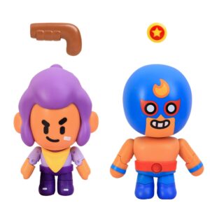 P.M.I. Brawl Stars Action Figures | Two of Four 6.5-Inch-Tall Collectibles | Brawl Stars Toys, Gift for Video Gamer | Poco and Bo | Officially Licensed Toy Figure – Articulated Figures