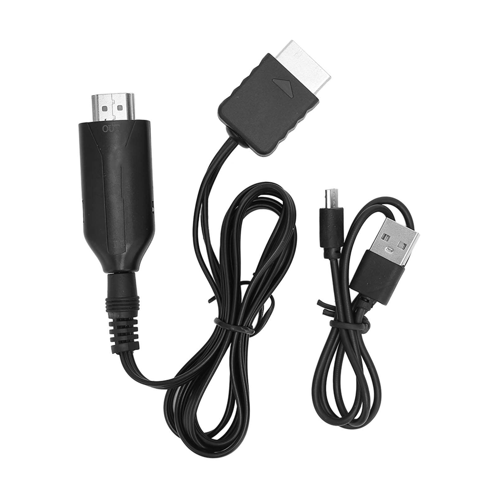 HDMI Cable, PS1/PS2 to HDMI Adapter for Playstation1, Playstation2 Signal Into HD Multimedia Interface Signal, Stable Performance, Clear Image Display, Easy to Use