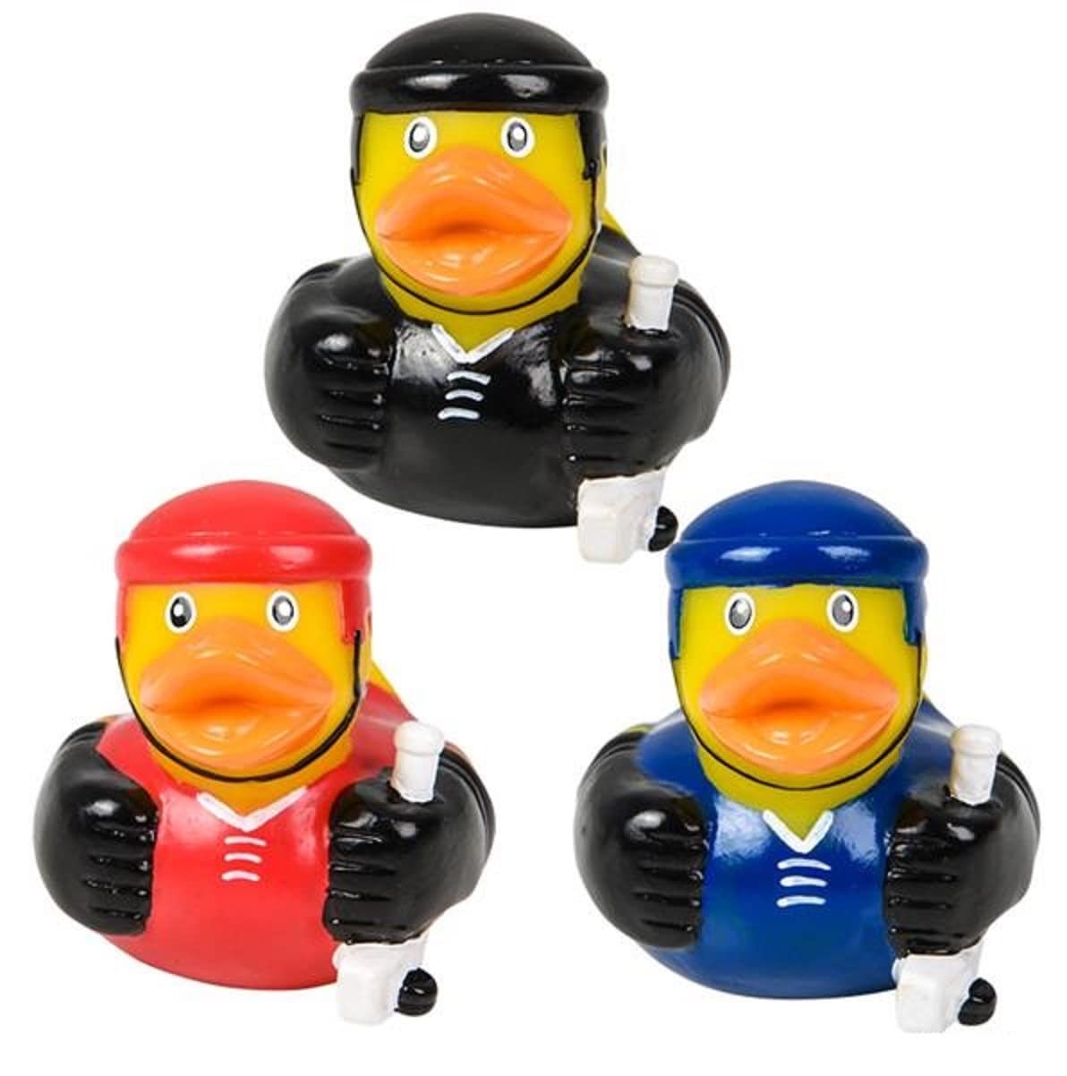 Cool Sport Themed Rubber Ducks (2") (12 Pack) Cute Duckies Bath Tub Pool Toys. (Hockey)