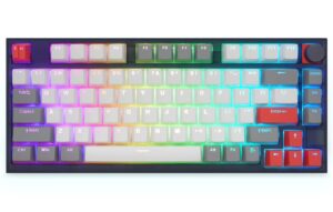 skyloong gk75 compact programmable gaming keyboard,tkl 75% layout,rgb wired hot swappable mechanical keyboard,with knob,double shot pbt keycaps,compatible windows/mac