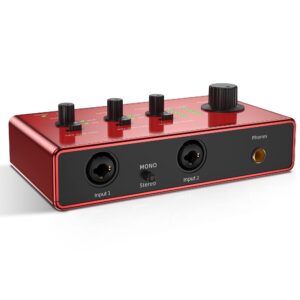 USB Audio Interface with 1x XLR/TRS 1x 1/4" 2X RCA USB (AU13)