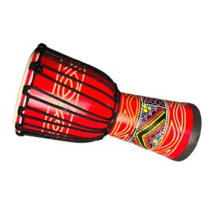 SIPSOCE Djembe Drum 8'' Hand Drum Musical Instrument African Drumk, Bongo (Red)