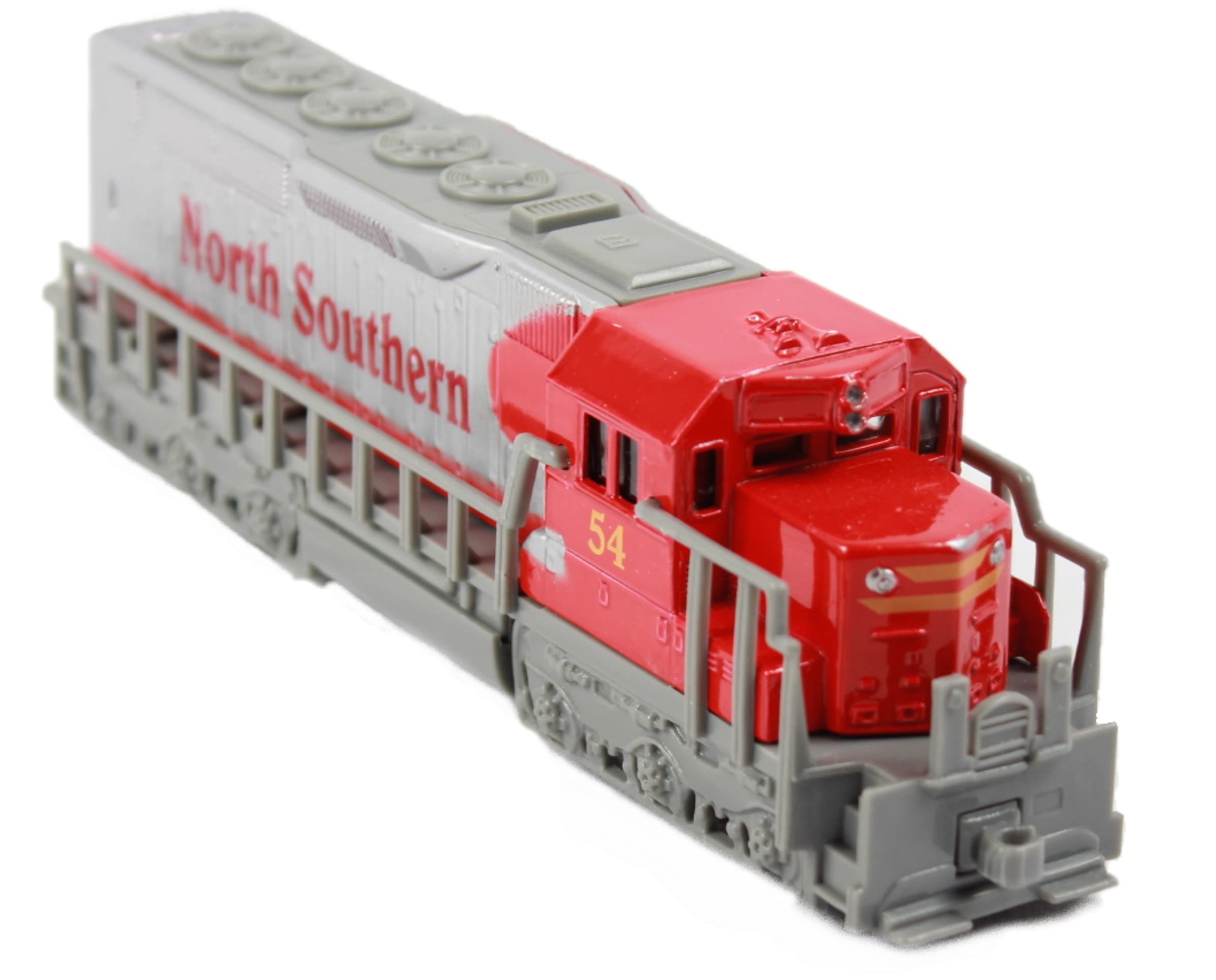 Diecast 7" Freight Locomotive - Pullback Action (Red)