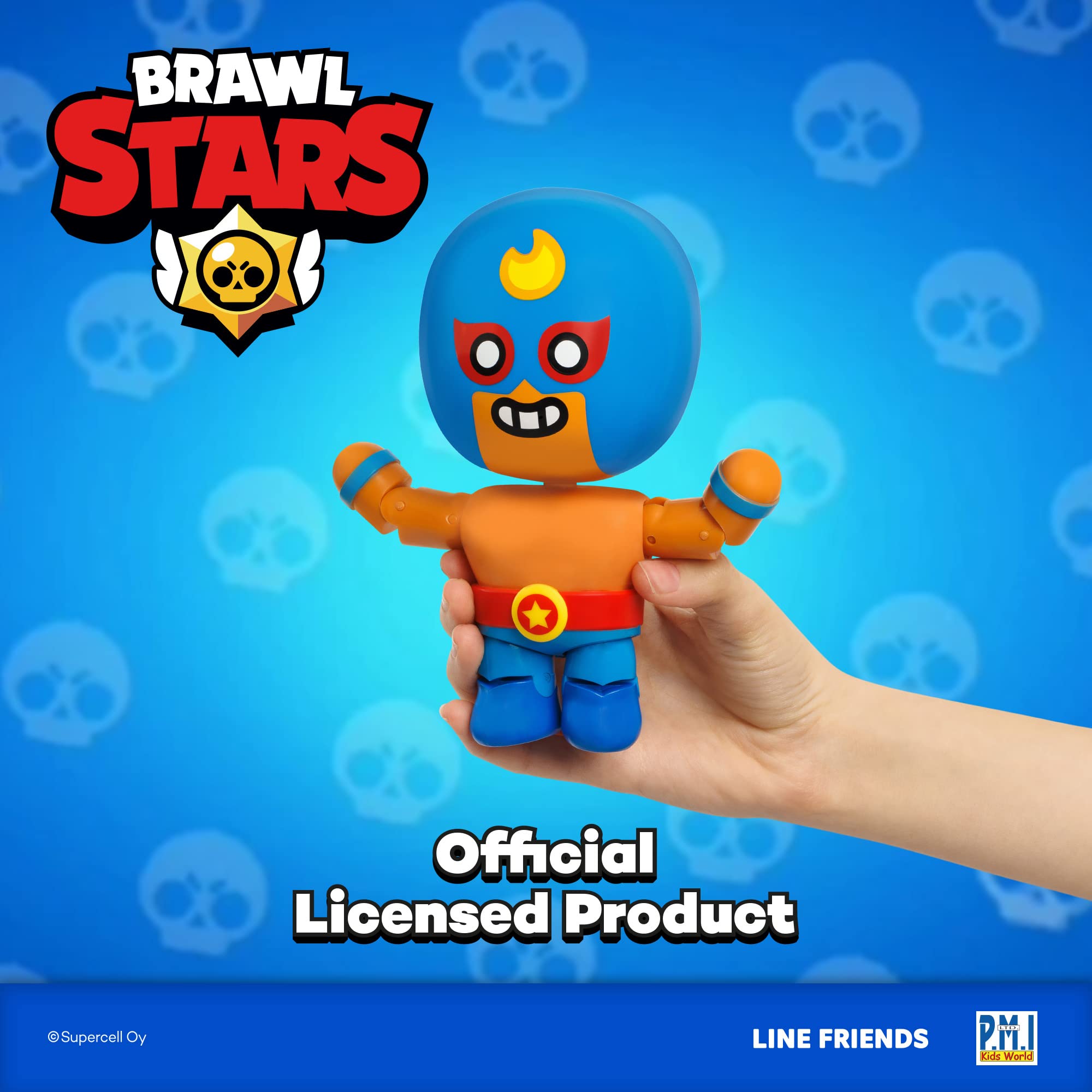 P.M.I. Brawl Stars Action Figures | Two of Four 6.5-Inch-Tall Collectibles | Brawl Stars Toys, Gift for Video Gamer | Poco and Bo | Officially Licensed Toy Figure – Articulated Figures