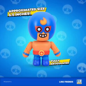 P.M.I. Brawl Stars Action Figures | Two of Four 6.5-Inch-Tall Collectibles | Brawl Stars Toys, Gift for Video Gamer | Poco and Bo | Officially Licensed Toy Figure – Articulated Figures