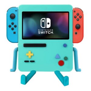 irisfly stand for nintendo switch accessories, usb portable dock playstand for nintendo switch oled cute case decor (blue)