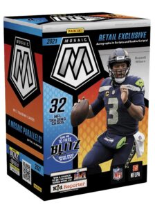 2021 panini mosaic football 8-pack blaster box - 32 trading cards