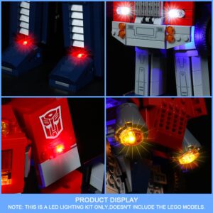 VONADO LED Light Kit Compatible with Lego Optimus Prime 10302, DIY Lighting Compatible with Lego Transformers Figure Set (NO Lego Model), Creative Decor Lego Lights (ONLY Lights)