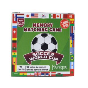 menique. soccer world cup game. memory matching game. 2 games in 1.