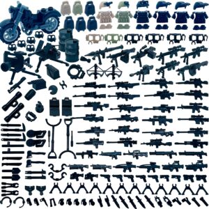 taken all weapons guns pack military toy modern police battle building blocks set mini sodiers figures kit for boys age 6+ gifts,perfect combination with major brands