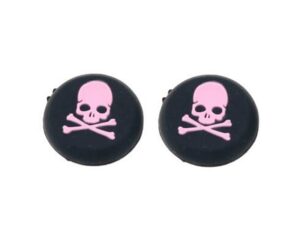 silicone skull thumb grip cap gamepad joystick cover case for sony ps3 ps4 slim pro xbox one xbox 360 controller (pink)