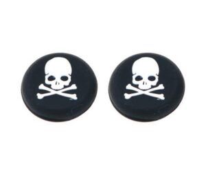 silicone skull thumb grip cap gamepad joystick cover case for sony ps3 ps4 slim pro xbox one xbox 360 controller (white)