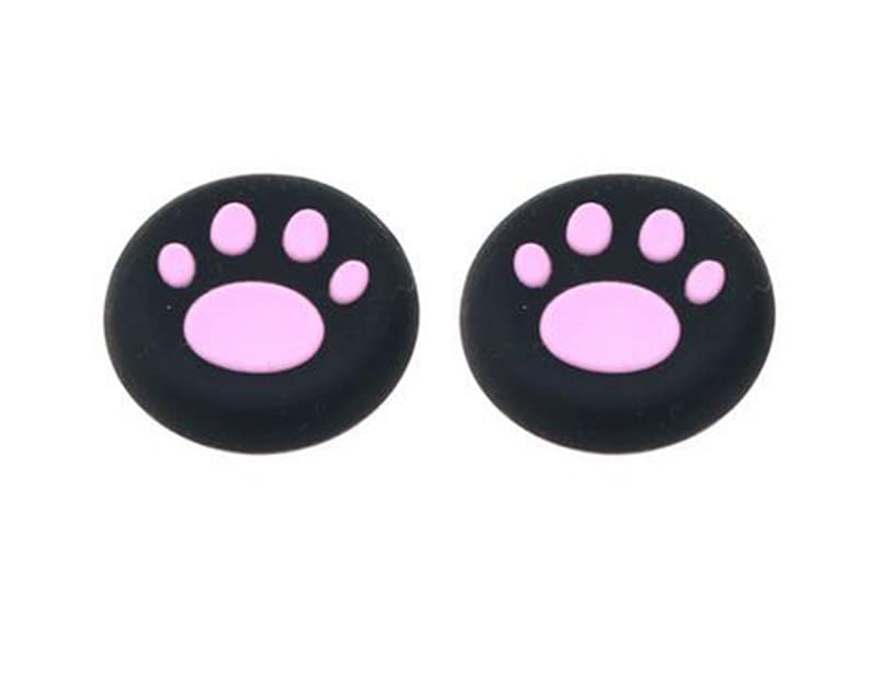 Silicone Thumb Grip Cap Gamepad Joystick Cover Case for Sony PS3 PS4 Slim Pro Xbox One 360 Controller Cat Paw（Pink）