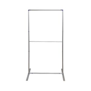 BannerBuzz EZ Extend Display Banner Stand, Hardware only, durable light weight portable easy to assemble, multi-purpose for Indoor Outdoor Advertising and Displays (4' W X 6.5' H Feet)