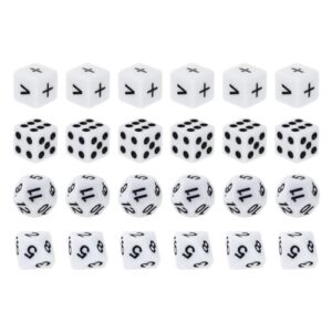 nuobesty teaching dice set, math dice games for kids 8-12, include math operation dice, number dice and dot dice for math teaching classroom supplies 24pcs