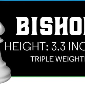 Chess Geeks 3X Triple Weighted Chess Pieces Only - Modern Style - Heavy Weighted Pieces - 32 Pieces + 2 Extra Queens - Total Weight 2.5lb - King 4" Tall