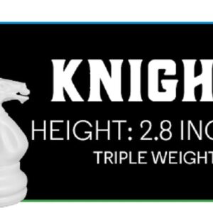 Chess Geeks 3X Triple Weighted Chess Pieces Only - Modern Style - Heavy Weighted Pieces - 32 Pieces + 2 Extra Queens - Total Weight 2.5lb - King 4" Tall