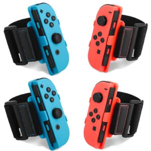 [4 pack] switch just dance armbands for switch just dance 2025/2024/2023,tgdplue switch joypad wristbands compatible with zumba burn it up,for adults and children(12.5 in)