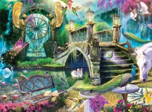 buffalo games - enchanted garden - 1000 piece jigsaw puzzle for adults challenging puzzle perfect for game nights - 1000 piece finished size is 26.75 x 19.75