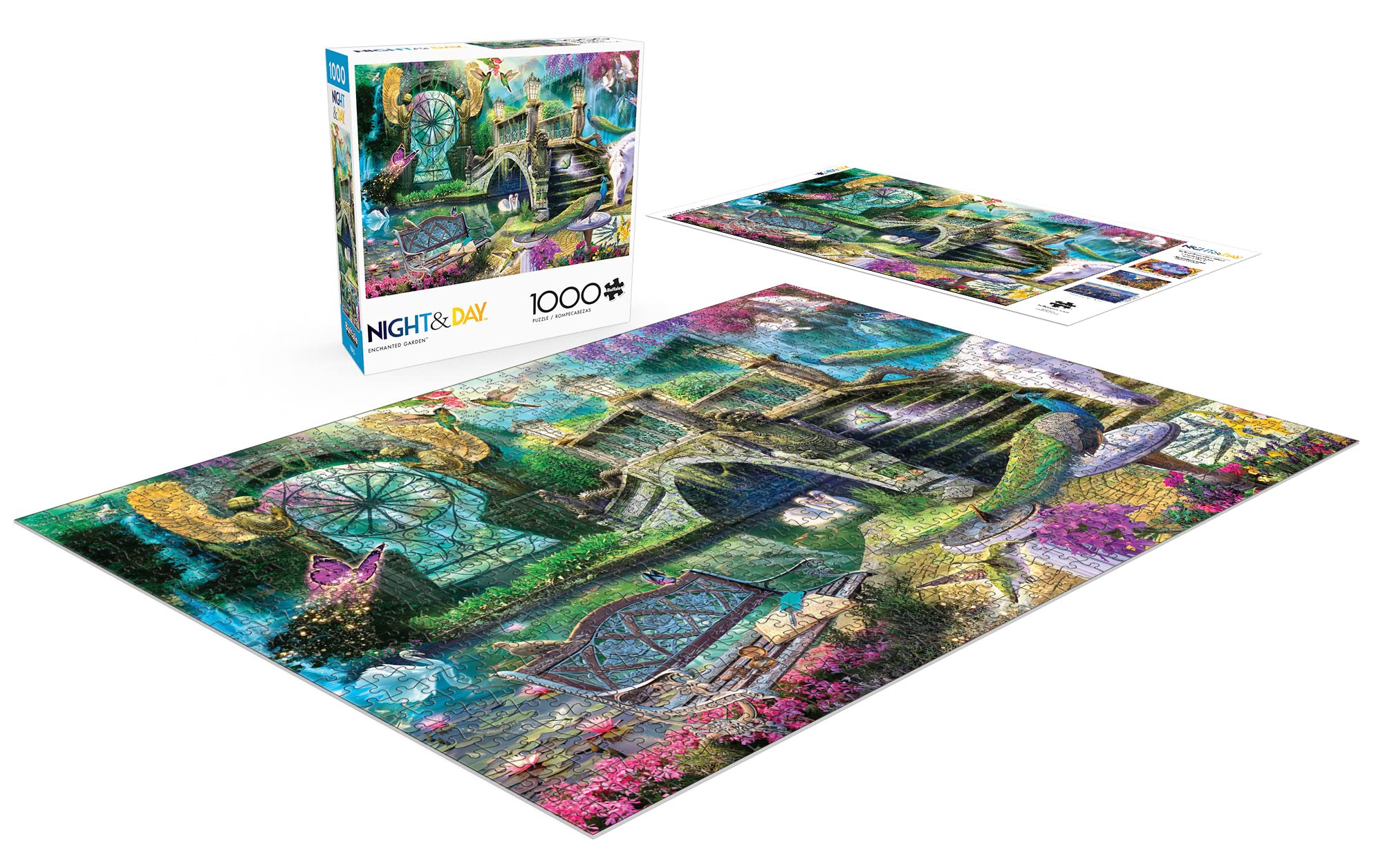 Buffalo Games - Enchanted Garden - 1000 Piece Jigsaw Puzzle for Adults Challenging Puzzle Perfect for Game Nights - 1000 Piece Finished Size is 26.75 x 19.75