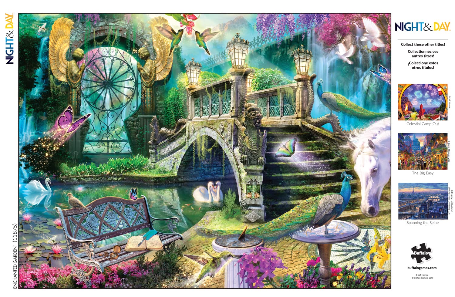 Buffalo Games - Enchanted Garden - 1000 Piece Jigsaw Puzzle for Adults Challenging Puzzle Perfect for Game Nights - 1000 Piece Finished Size is 26.75 x 19.75