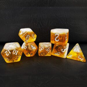 bescon beer dice set, novelty 7pcs beerdice polyhedral d&d dnd dice set of 7pcs; lager set