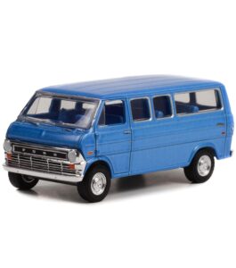 1972 club wagon van blue metallic w/blue interior starsky and hutch hollywood special edition series 2 1/64 diecast model car by greenlight 44955 e