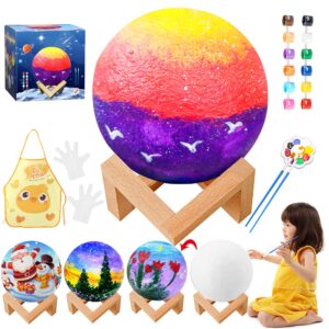 paint your own moon lamp kit, valentines crafts diy 3d moon lamp galaxy light art supplies for kids 9-12, arts and crafts for kids ages 8-12, toys boys girls birthday gifts ages 4 5 6 7 8 9 10 11 12+