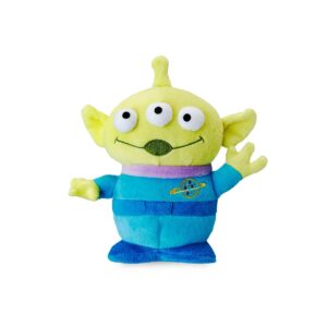 disney store official toy story plush, alien, iconic cuddly toy character with embroidered eyes and soft plush features, suitable for all ages 0+