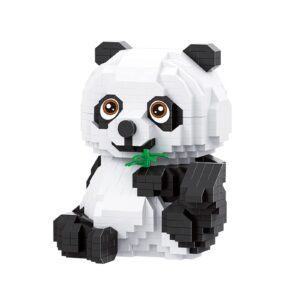 larcele micro building blocks set, diy mini 3d building toy bricks,820 pieces kljm-08 (panda)