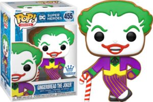 pop! heroes: dc holiday - #455 joker (gingerbread) iex