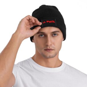 Lil Darkie Logo Knit Hat Winter Summer Warm Skull Cap for Womens and Mens Beanie Hat Black