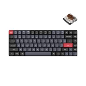 keychron k3 pro wireless custom mechanical keyboard, 75% layout qmk/via programmable bluetooth/wired rgb ultra-slim with hot-swappable gateron low-profile brown compatible with mac windows linux