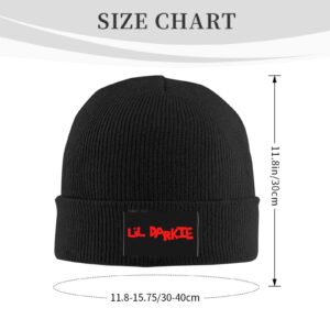 Lil Darkie Logo Knit Hat Winter Summer Warm Skull Cap for Womens and Mens Beanie Hat Black