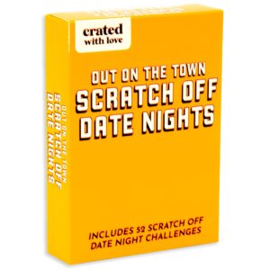 crated with love - date deck scratch off cards for couples, date night ideas card deck for mystery couples challange, girlfriend boyfriend husband wife anniversary couples gift