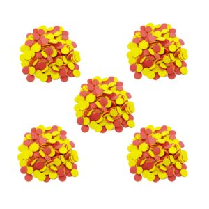 dnb 2-color foam counters - 1 inch red-yellow double-sided math counters, early learning counting chips, 1000 pieces